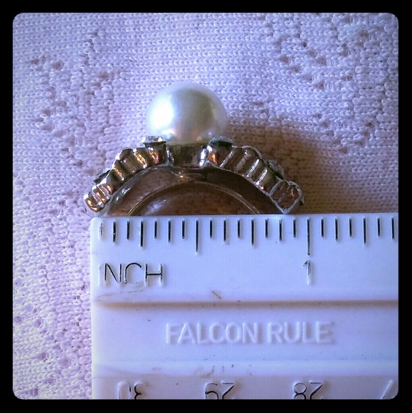Jewelry | Vintage Faux Pearl Rhinestone Ring | Poshmark